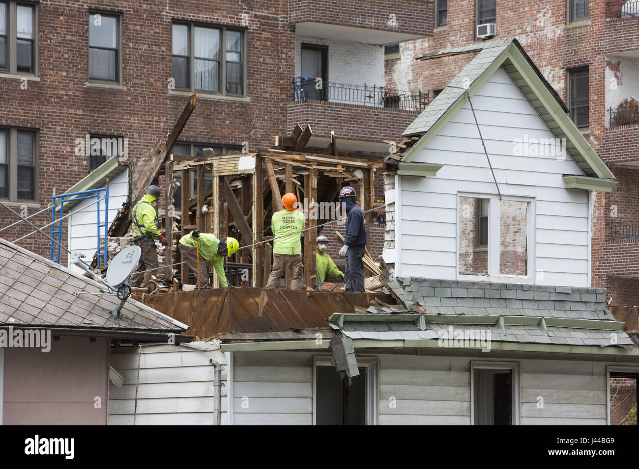 April 2017: Another house bought and being demolished in Brooklyn to ...