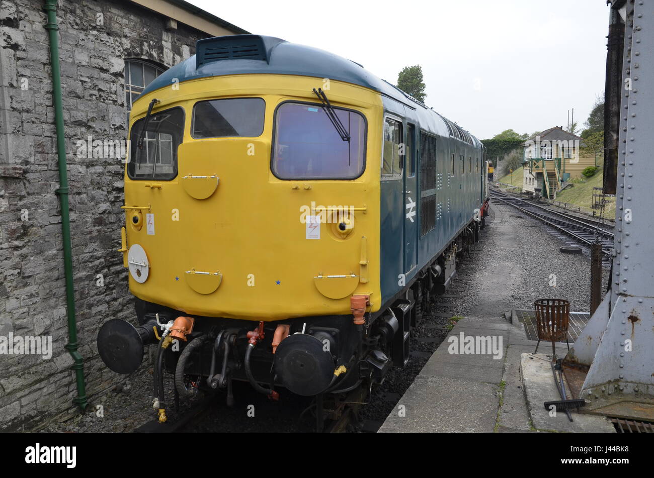 A restored diesel engine at Swanage Station as part of a Diesel ...