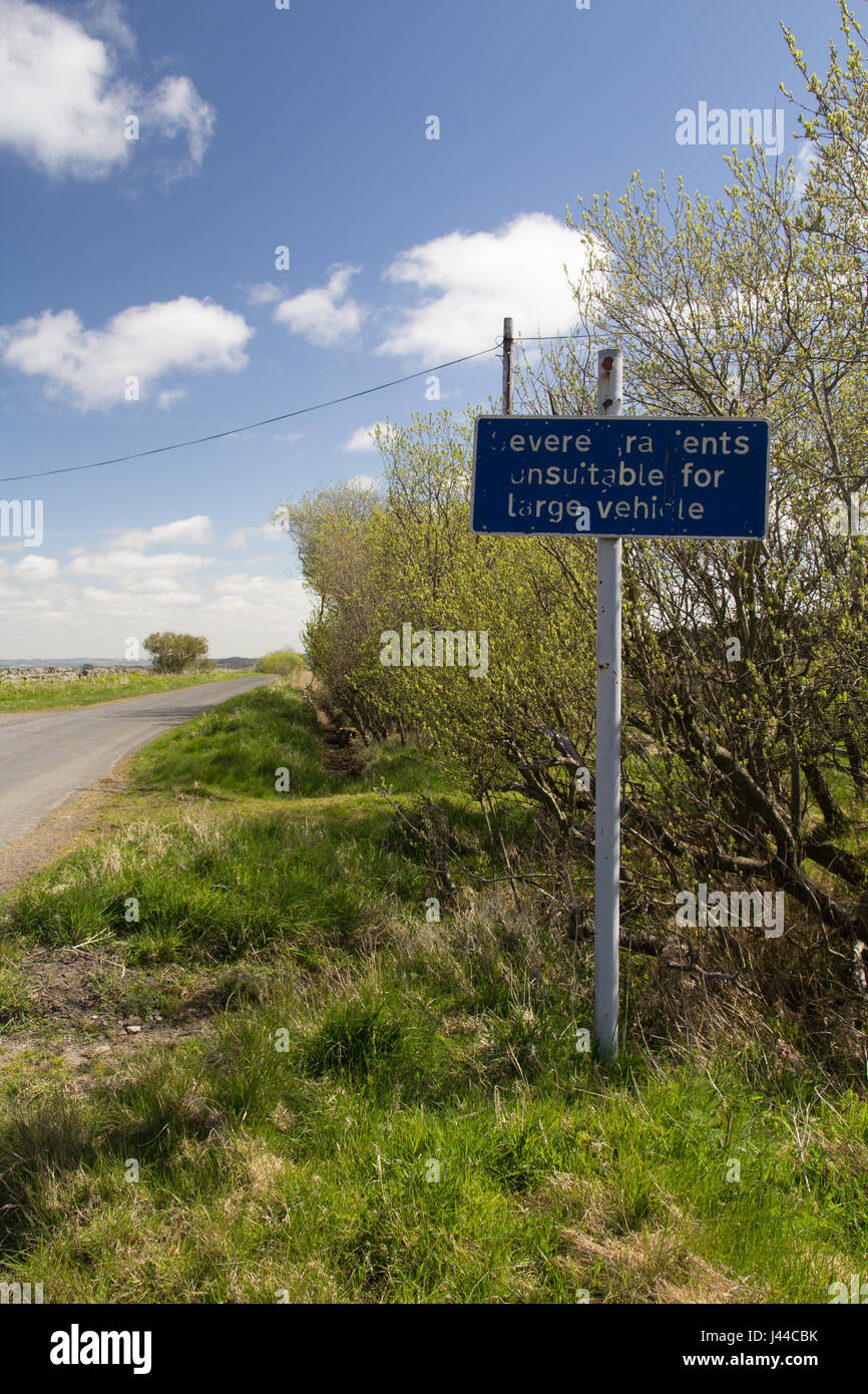 Sign on a rural road Stock Photo - Alamy
