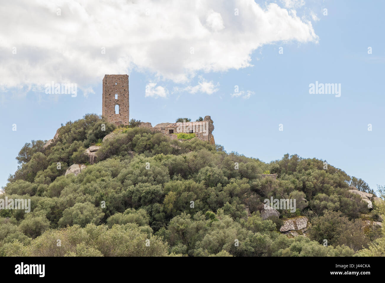A view of Castle of Pedres near Olbia city in Sardinia Stock Photo - Alamy
