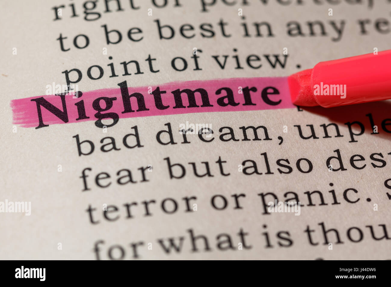 Fake Dictionary, Dictionary definition of the word nightmare. including ...
