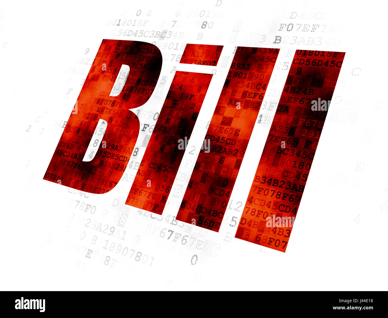Banking concept: Bill on Digital background Stock Photo - Alamy
