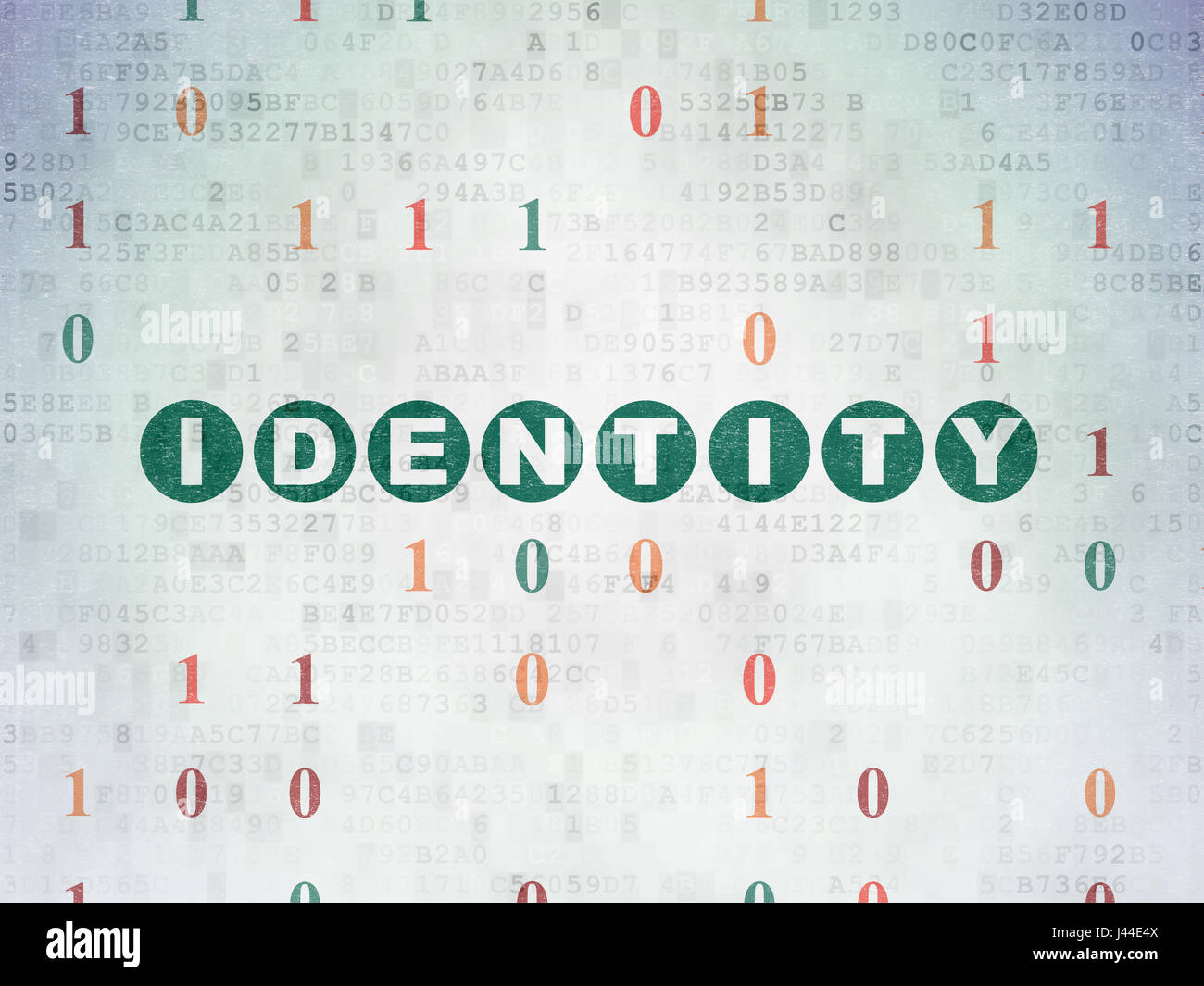 Safety concept: Identity on Digital Data Paper background Stock Photo ...