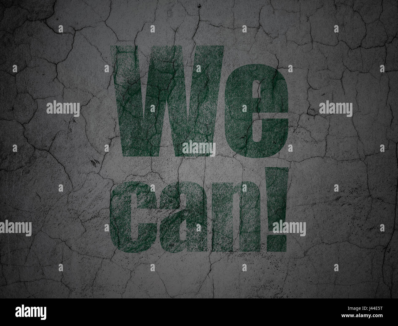 Finance concept: We Can! on grunge wall background Stock Photo - Alamy