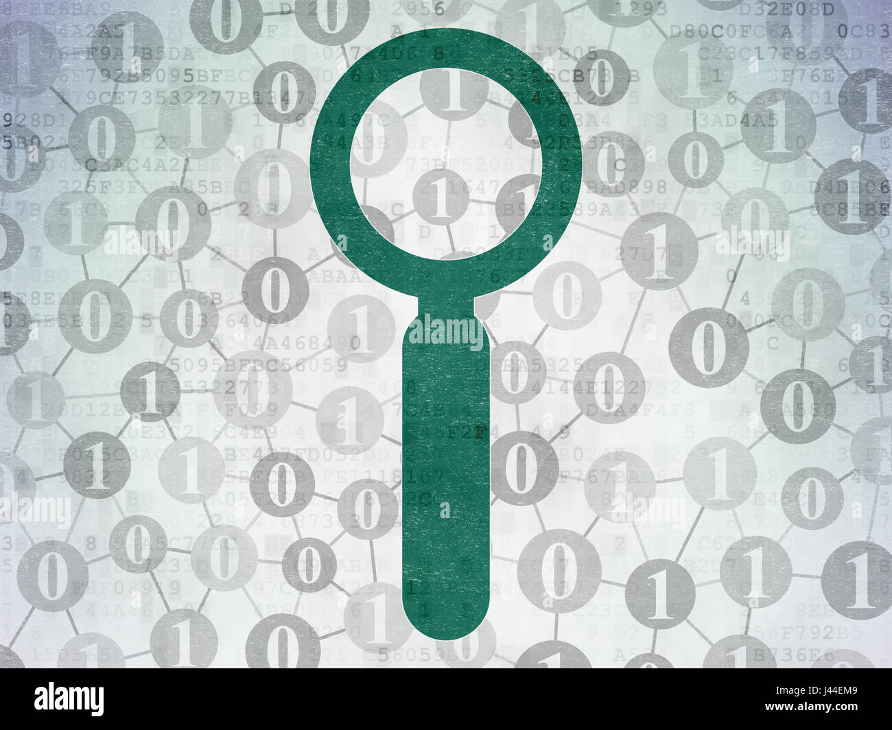 Web development concept: Search on Digital Data Paper background Stock ...