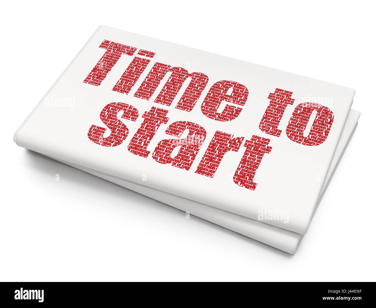 Time concept: Time to Start on Blank Newspaper background Stock Photo ...