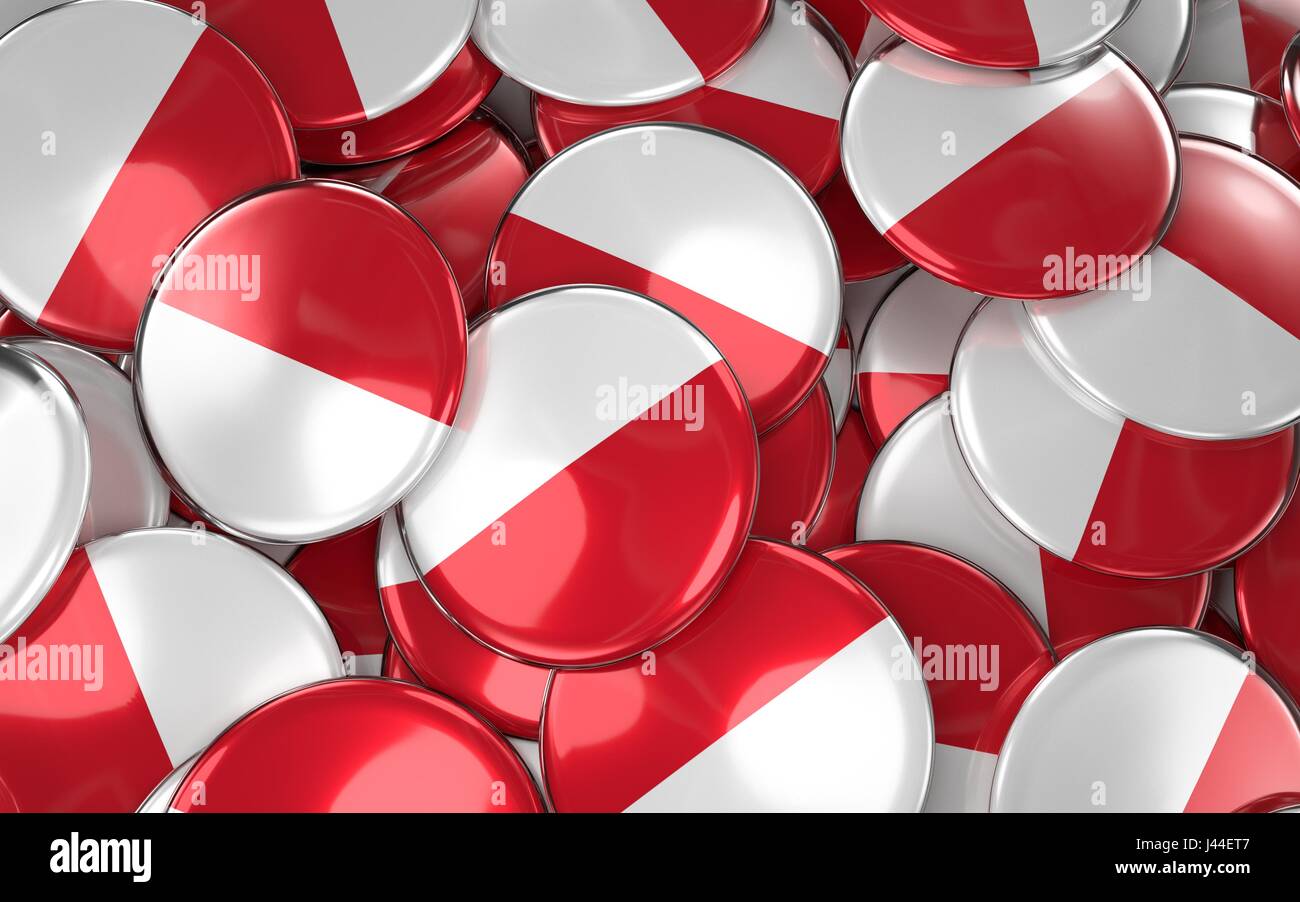 Indonesia Badges Background - Pile of Indonesian Flag Buttons. 3D ...