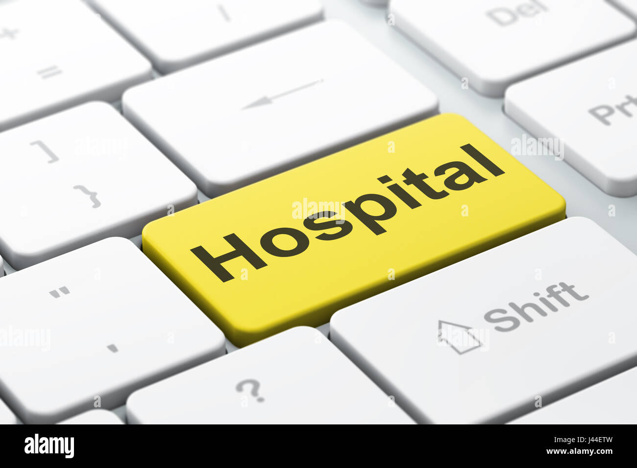 Health concept: Hospital on computer keyboard background Stock Photo ...
