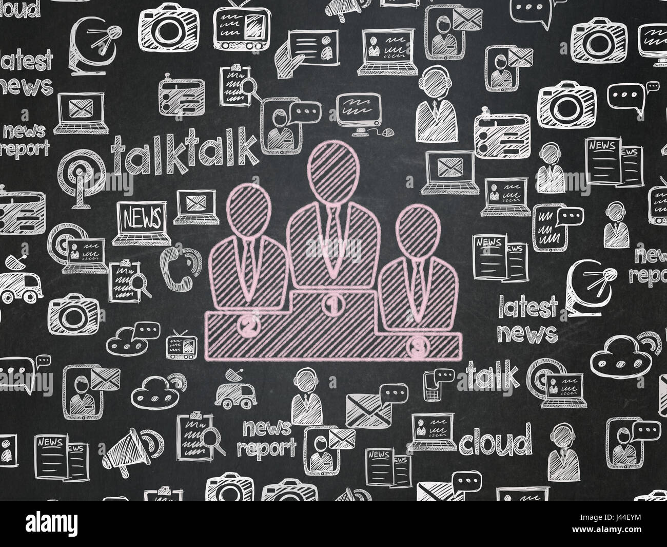 News concept: Business Team on School board background Stock Photo - Alamy