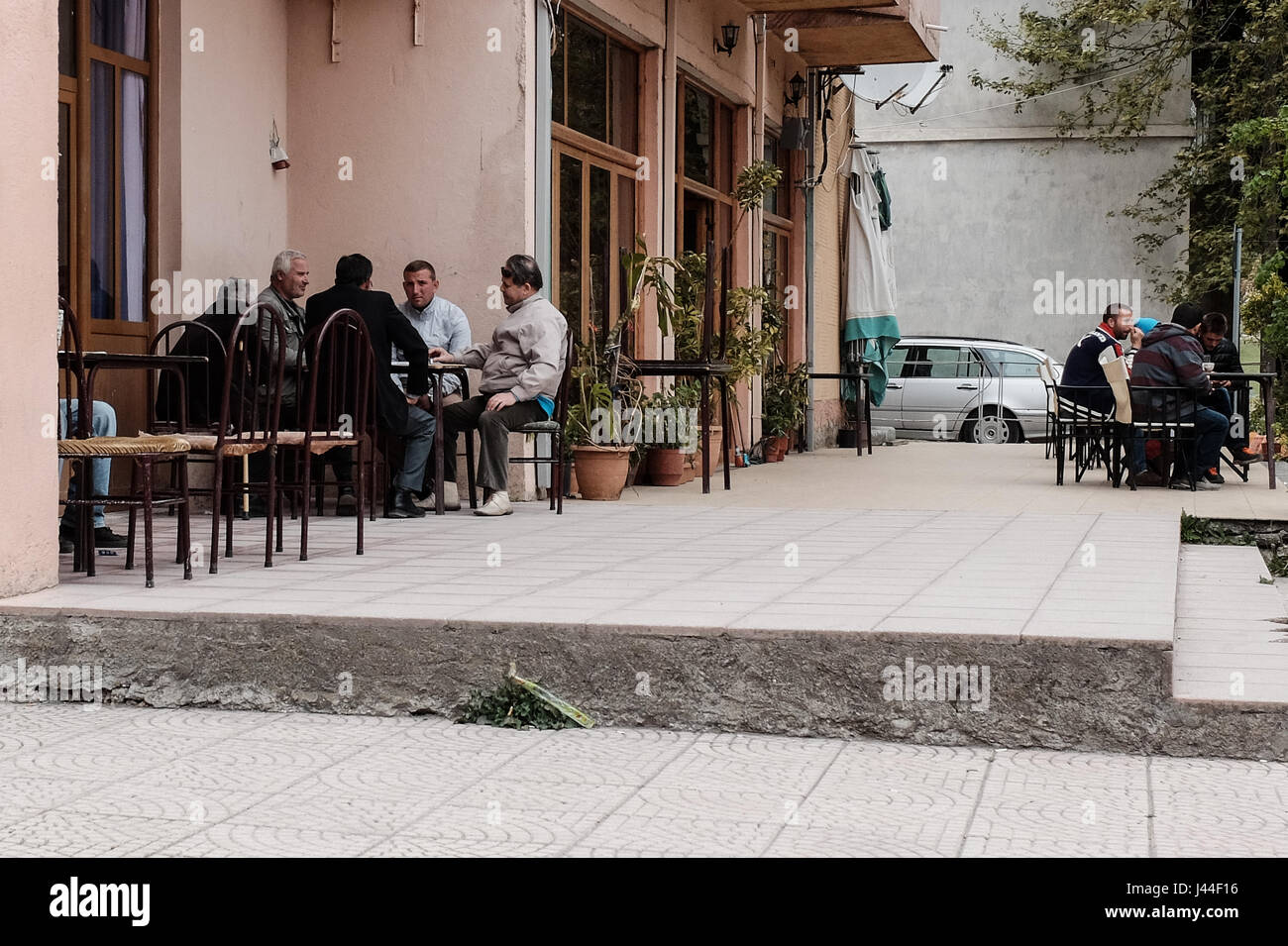 Daily life in the town of Leskovik in Korce County. Albania has a ...