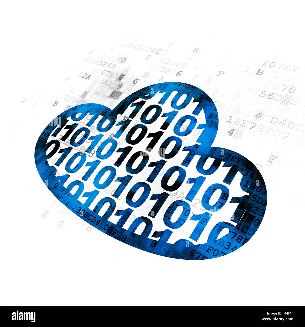 Cloud technology concept: Cloud With Code on Digital background Stock ...