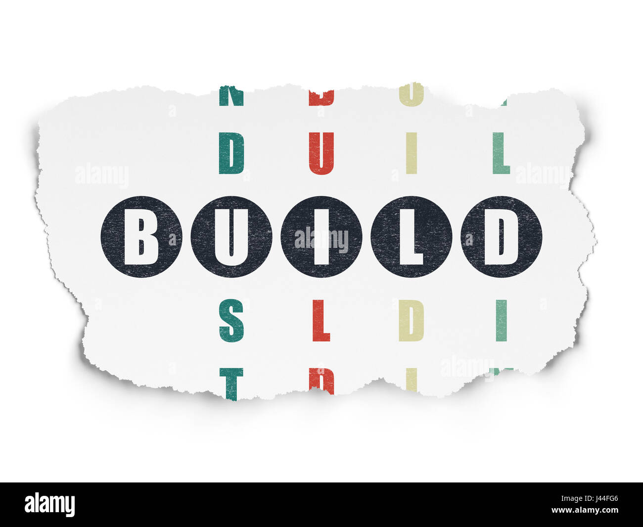 Building construction concept: Build in Crossword Puzzle Stock Photo ...