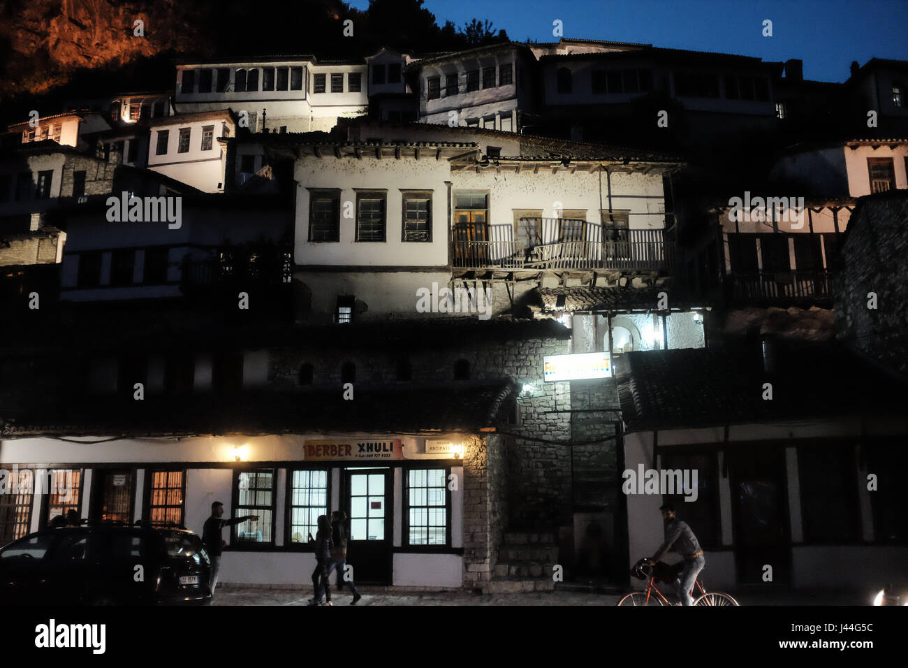 Views of the city of Berat, the capital of Berat County, declared a ...