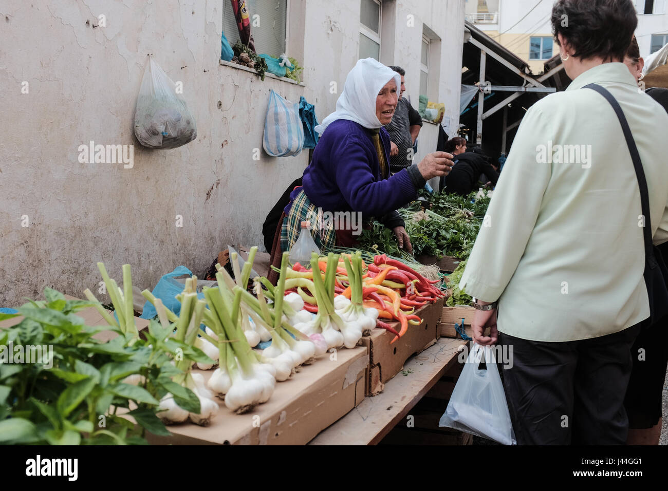 Views of the market in Durres, the largest port and second largest city ...