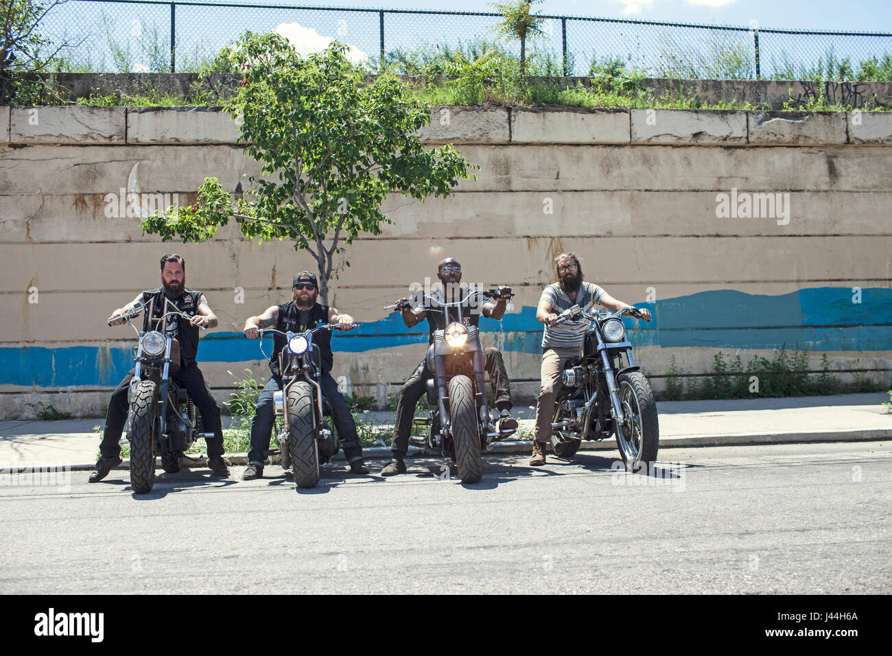 Group men on motorcycle hi-res stock photography and images - Alamy