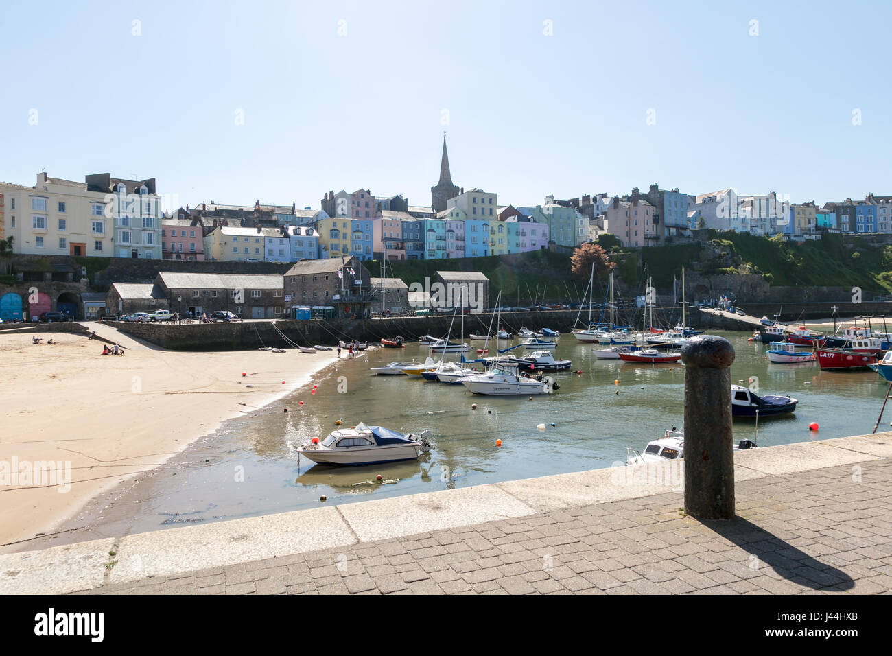 Tenby, Pembrokeshire, Wales May 2017 UK Holiday destination on the west ...