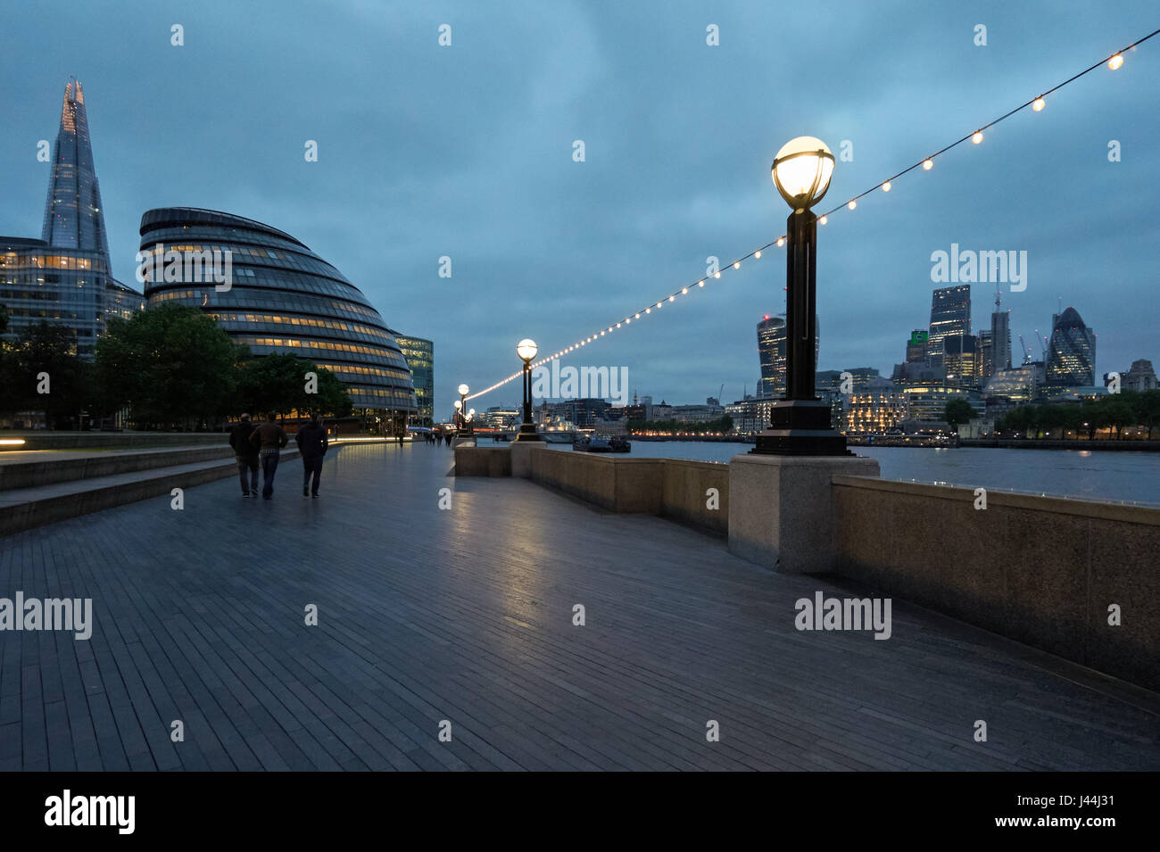 Pedestrians on More London Riverside, London, England, United Kingdom ...