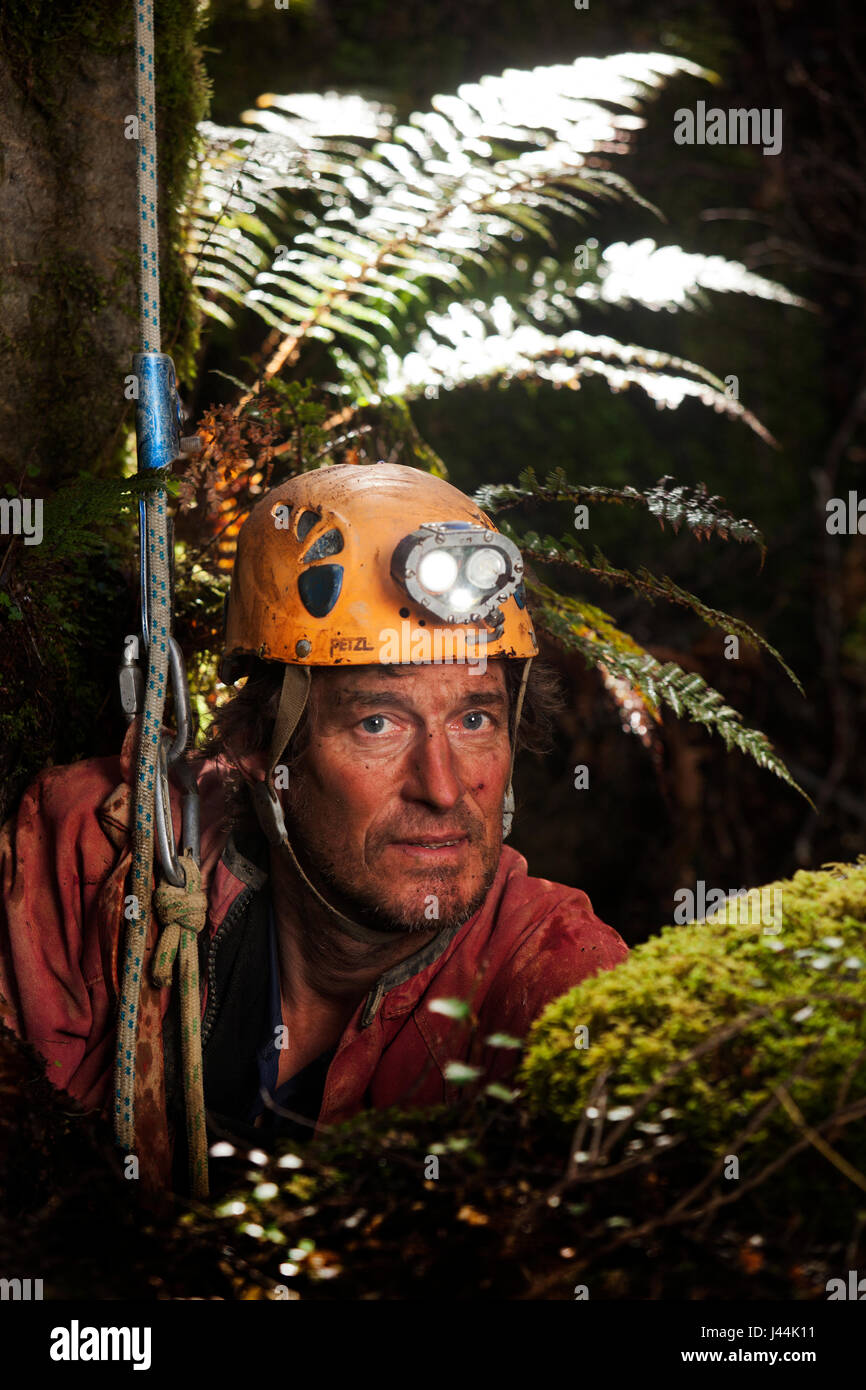 Picture by Tim Cuff - 18 August 2016 - Caver Kieran McKay, Nelson, New ...