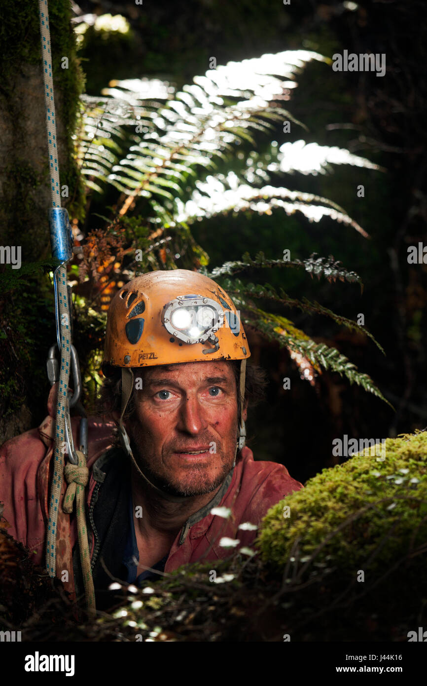 Picture by Tim Cuff - 18 August 2016 - Caver Kieran McKay, Nelson, New ...