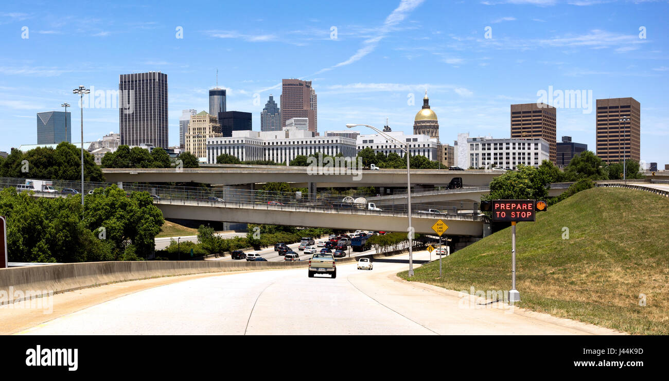 Rush hour traffic in the capital city of Atlanta Stock Photo - Alamy