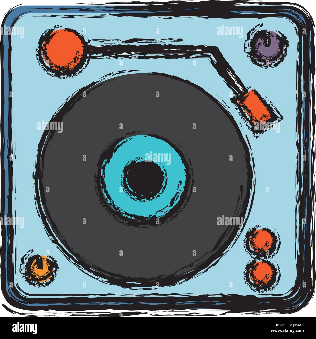 dj turntable icon Stock Vector Image & Art - Alamy