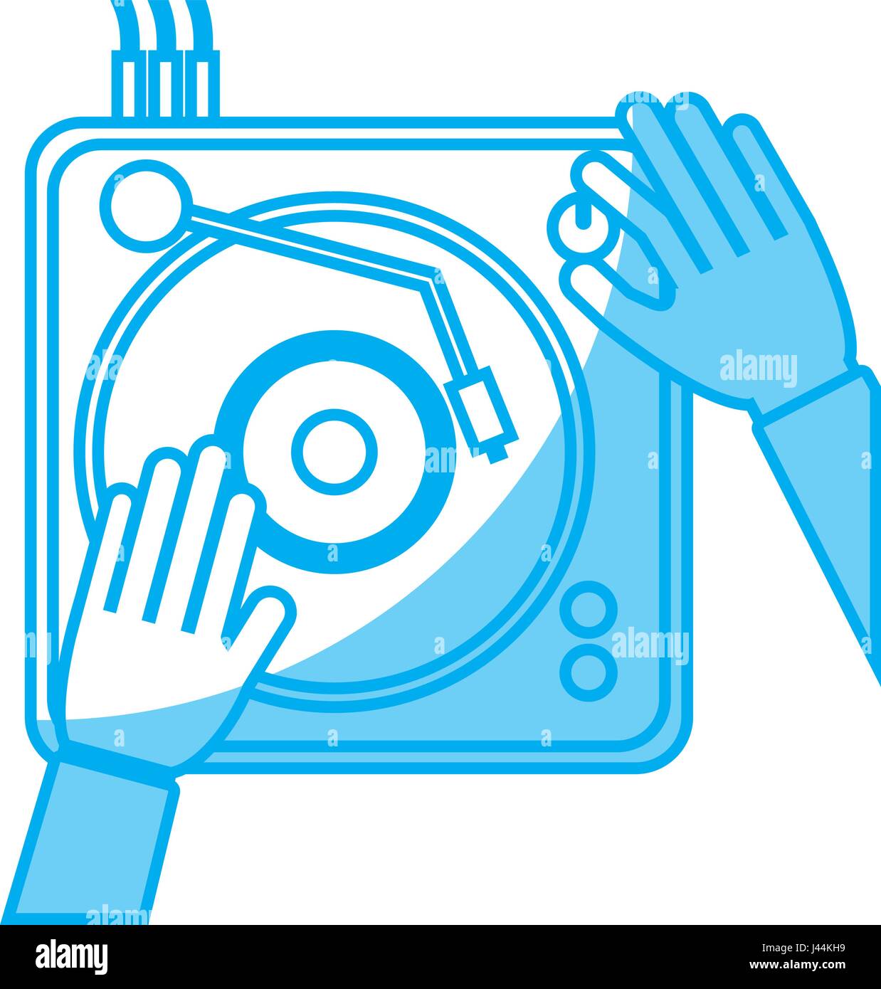 dj turntable icon Stock Vector Image & Art - Alamy