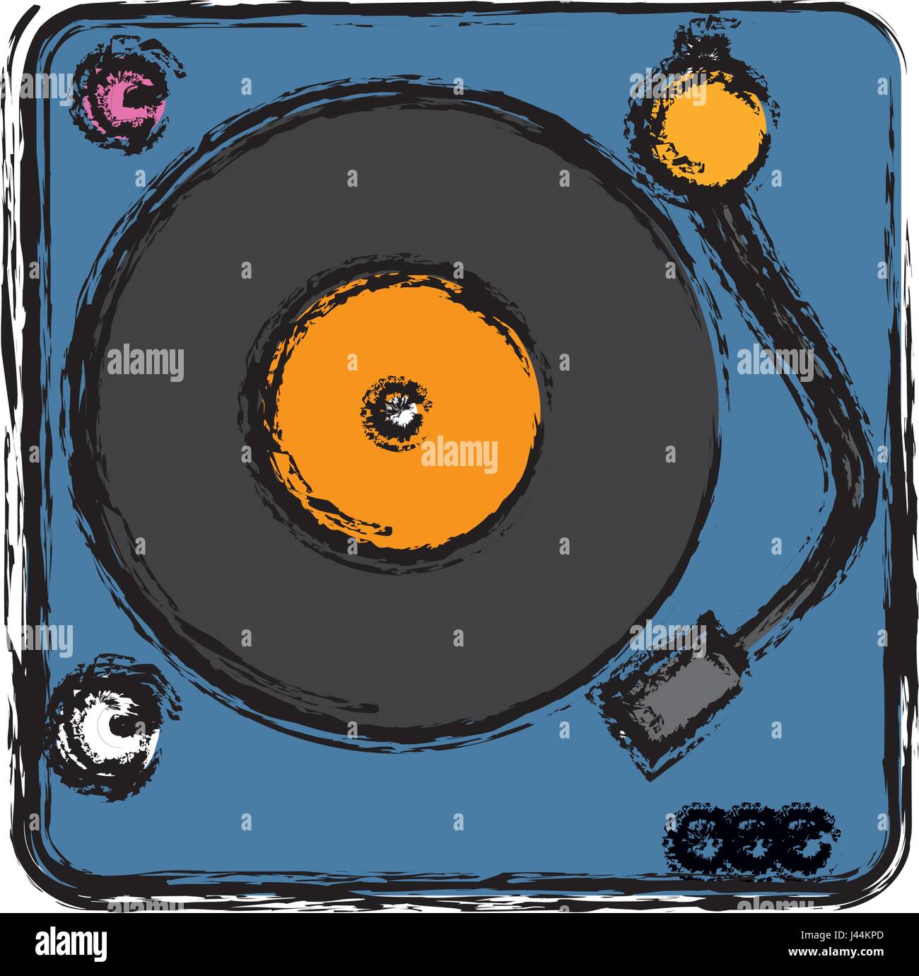 dj turntable design Stock Vector Image & Art - Alamy