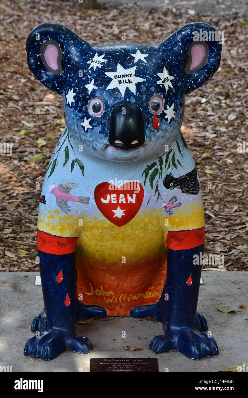 Colourful koala statue in Port Macquarie koala hospital Stock Photo - Alamy