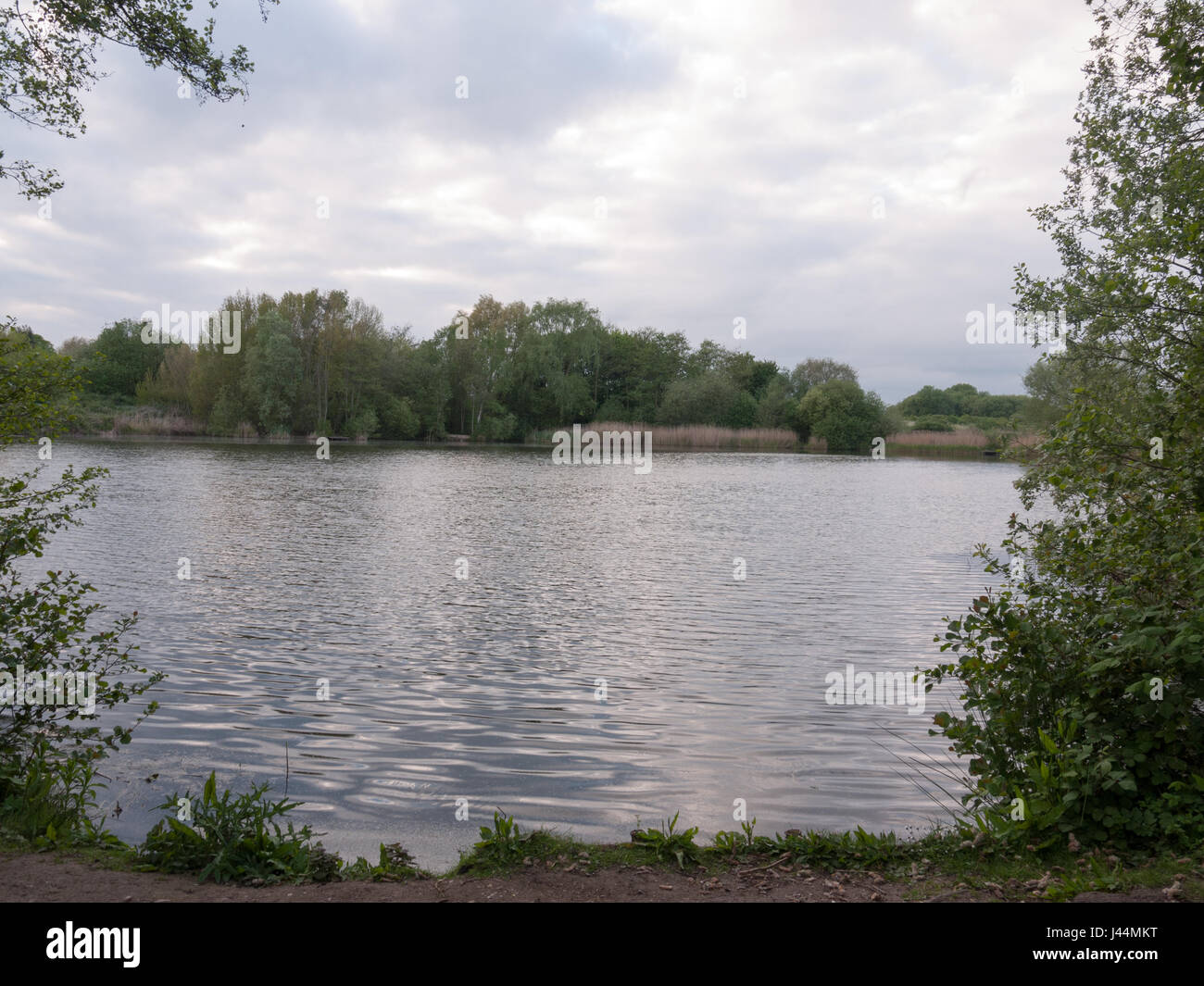 an open lake top outside scene landscape outside in the country river ...