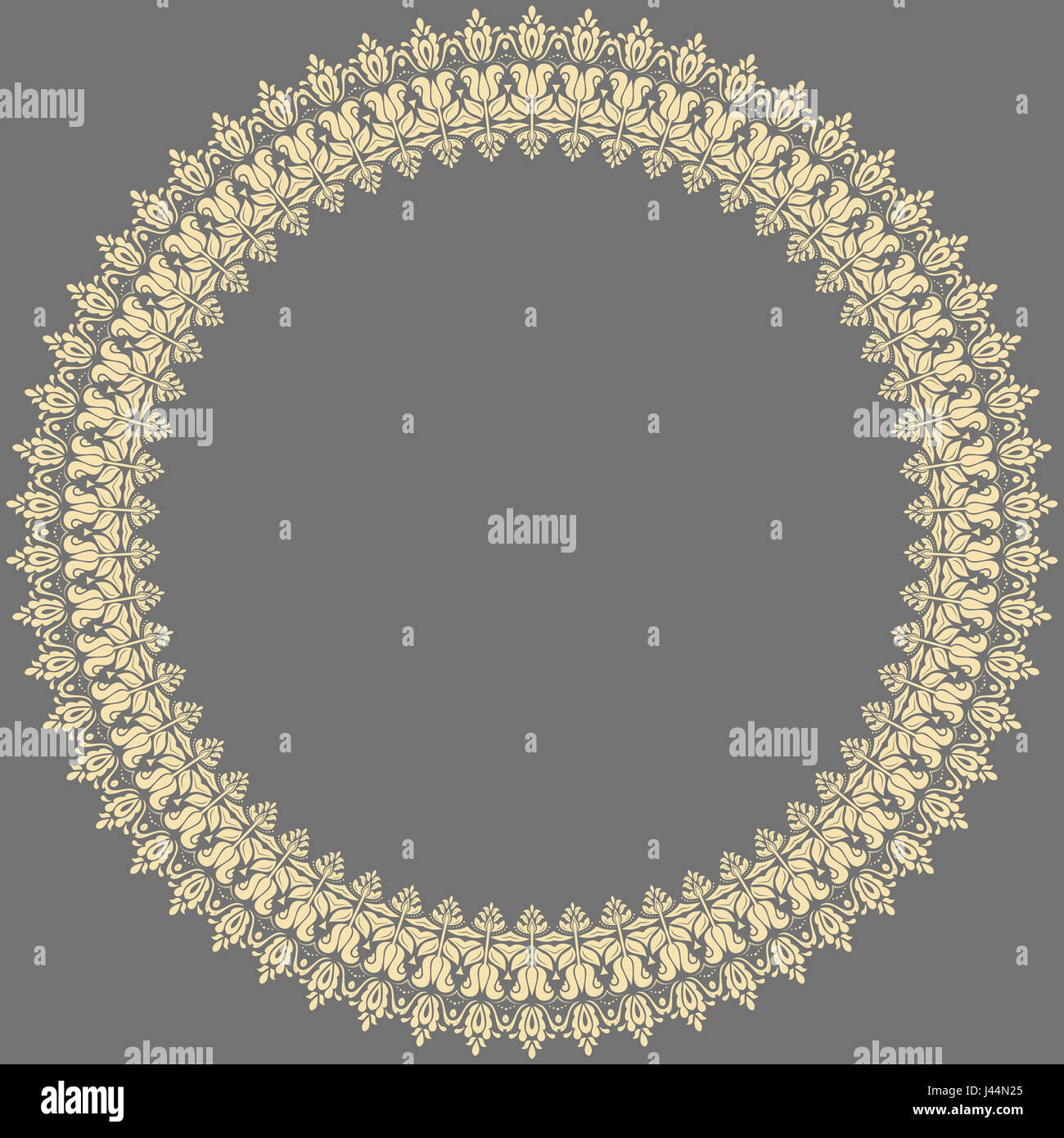 Floral Modern Round Frame Stock Photo - Alamy