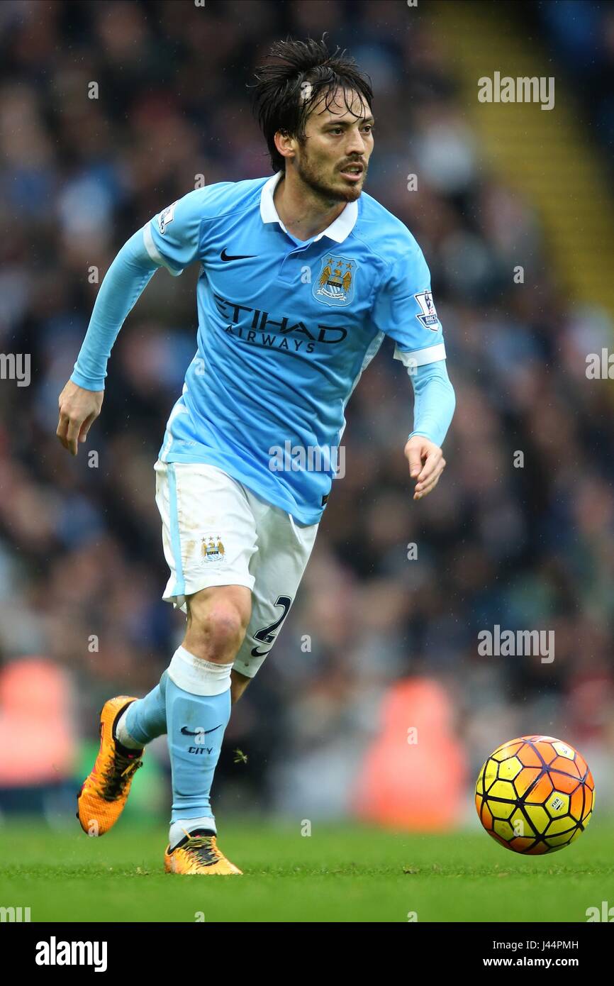 DAVID SILVA MANCHESTER CITY FC MANCHESTER CITY FC ETIHAD STADIUM ...