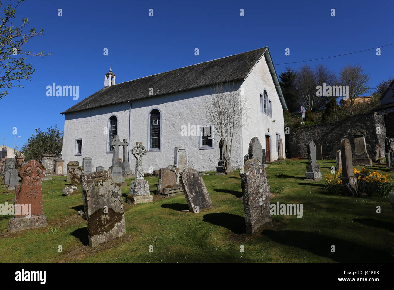 Exterior of Kirkmichael Parish Church Scotland May 2017 Stock Photo - Alamy