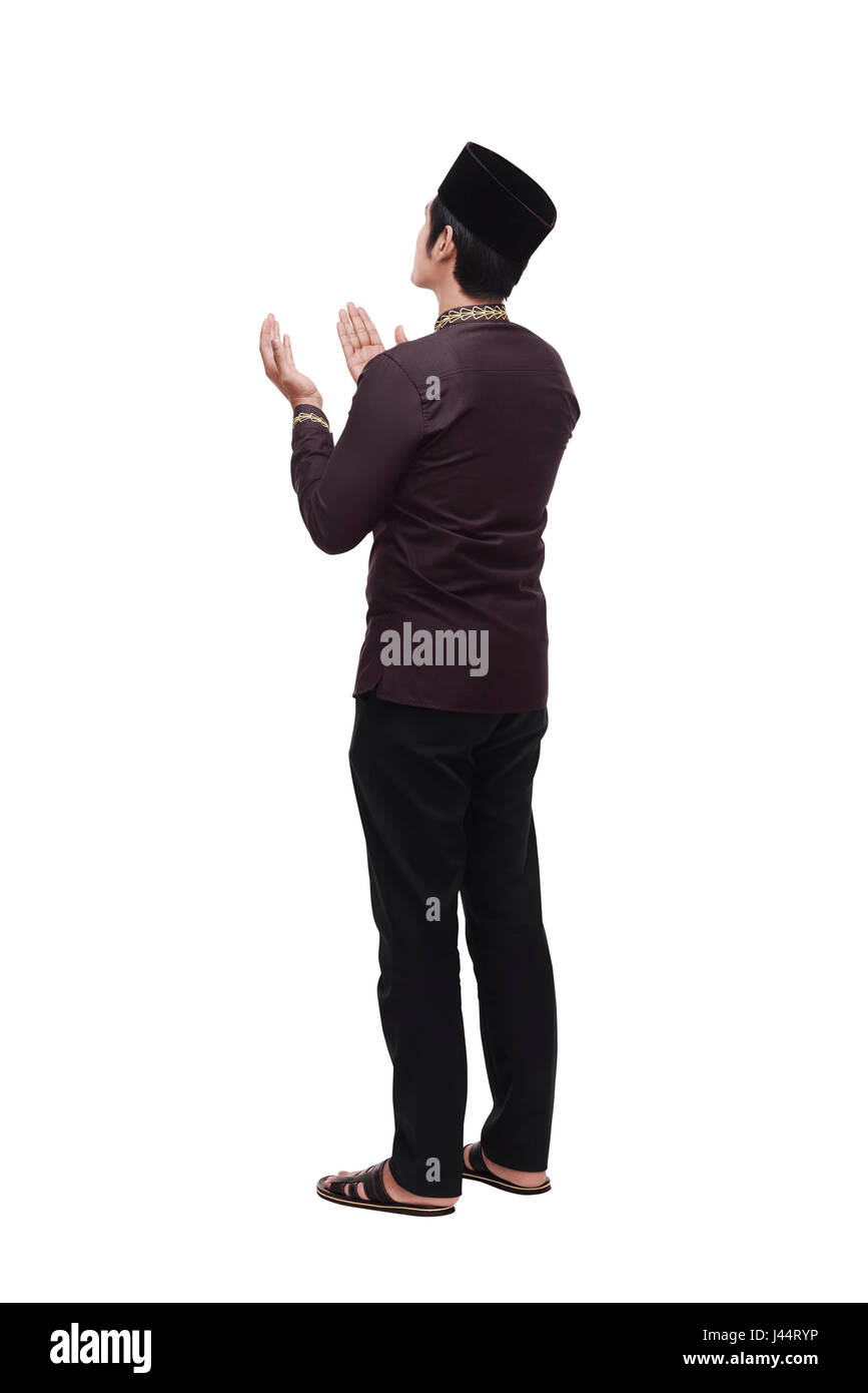 Young man raising finger Cut Out Stock Images & Pictures - Alamy