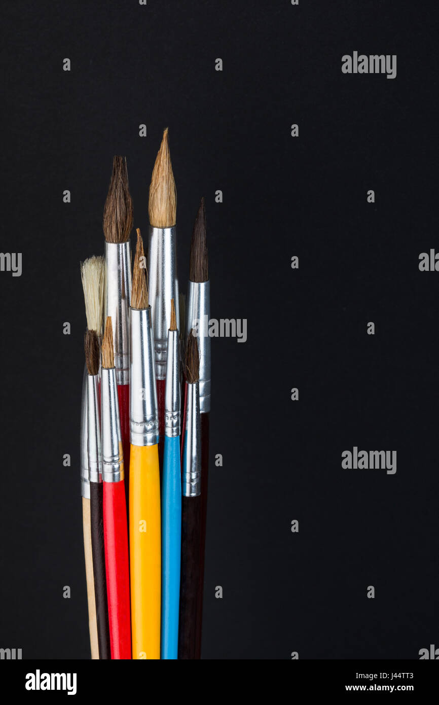 colorful paint brushes,school supplies,special artistic equipment Stock ...