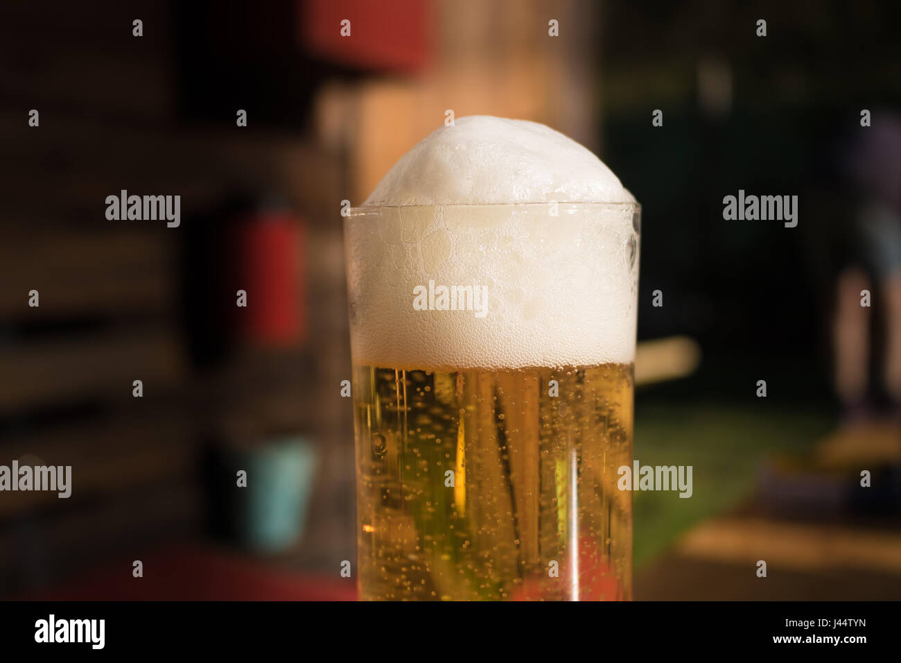 cold beer in frosty glas, biergarten, fresh Stock Photo - Alamy