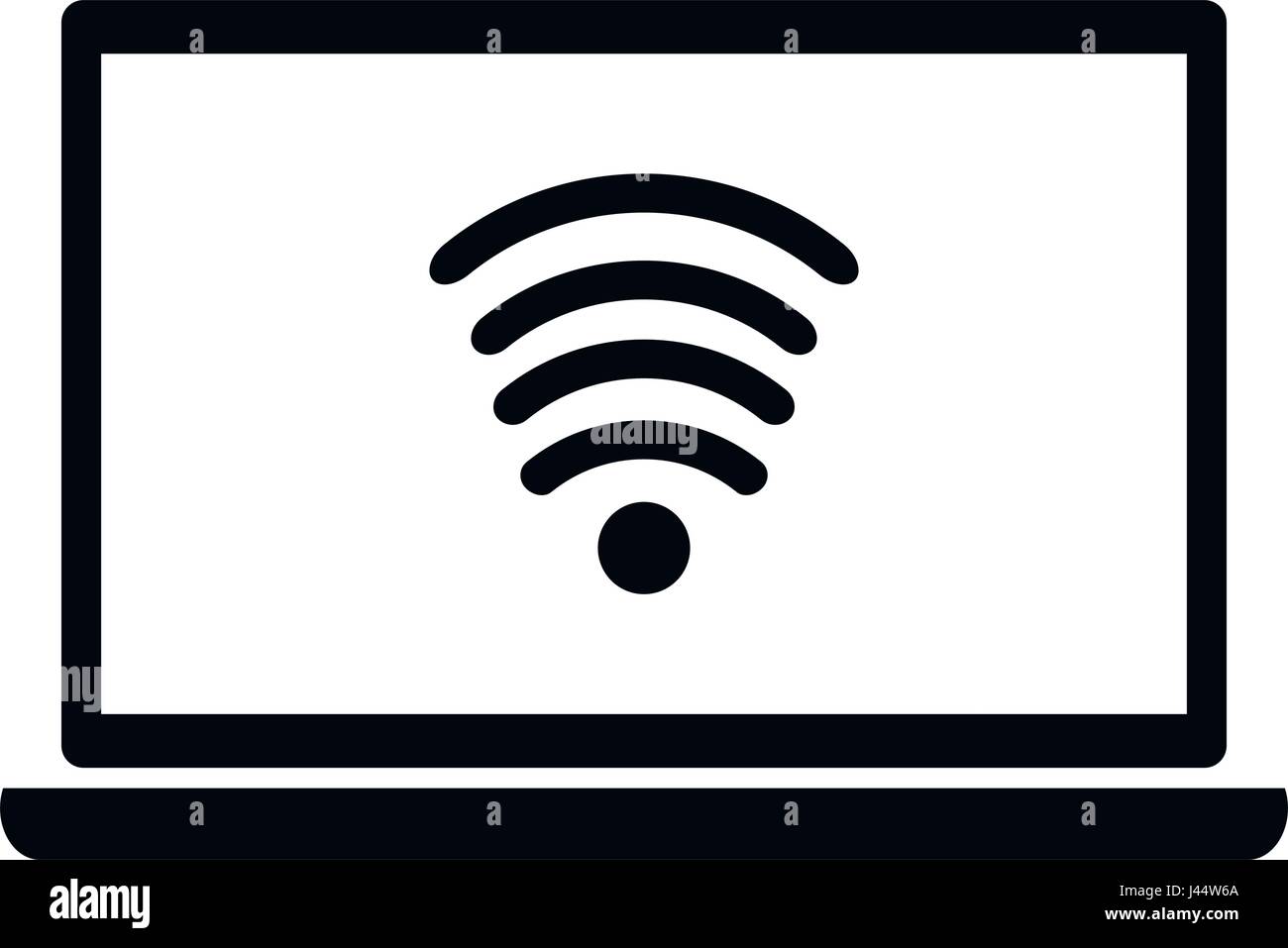 Wifi icon in pc in vector on white background Stock Vector Image & Art ...