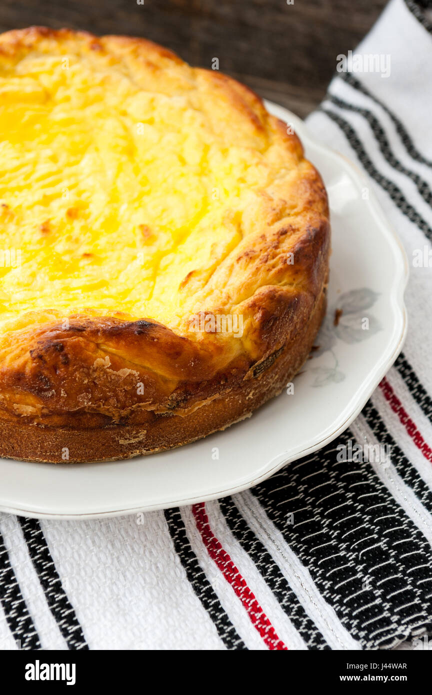 Pasca- Traditional cheese cake for Easter Stock Photo - Alamy