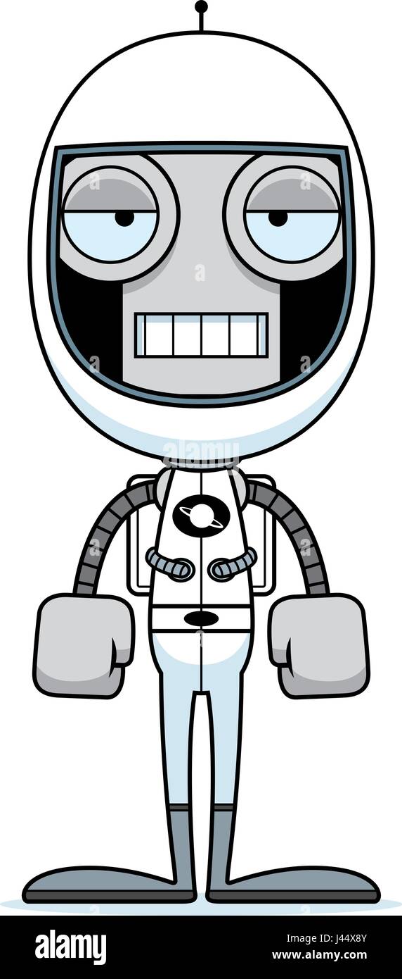 A cartoon astronaut robot looking bored Stock Vector Image & Art - Alamy