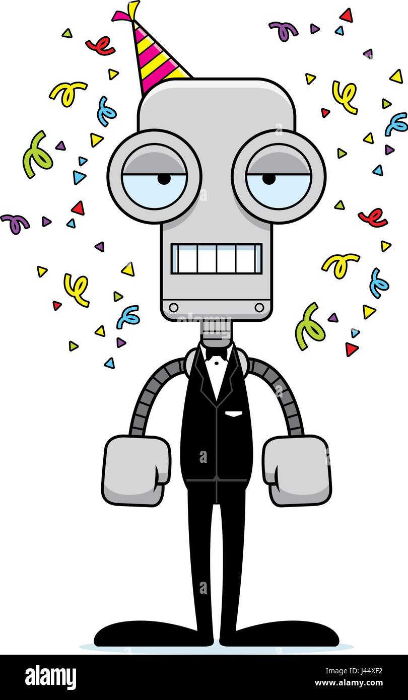 A cartoon party robot looking bored Stock Vector Image & Art - Alamy