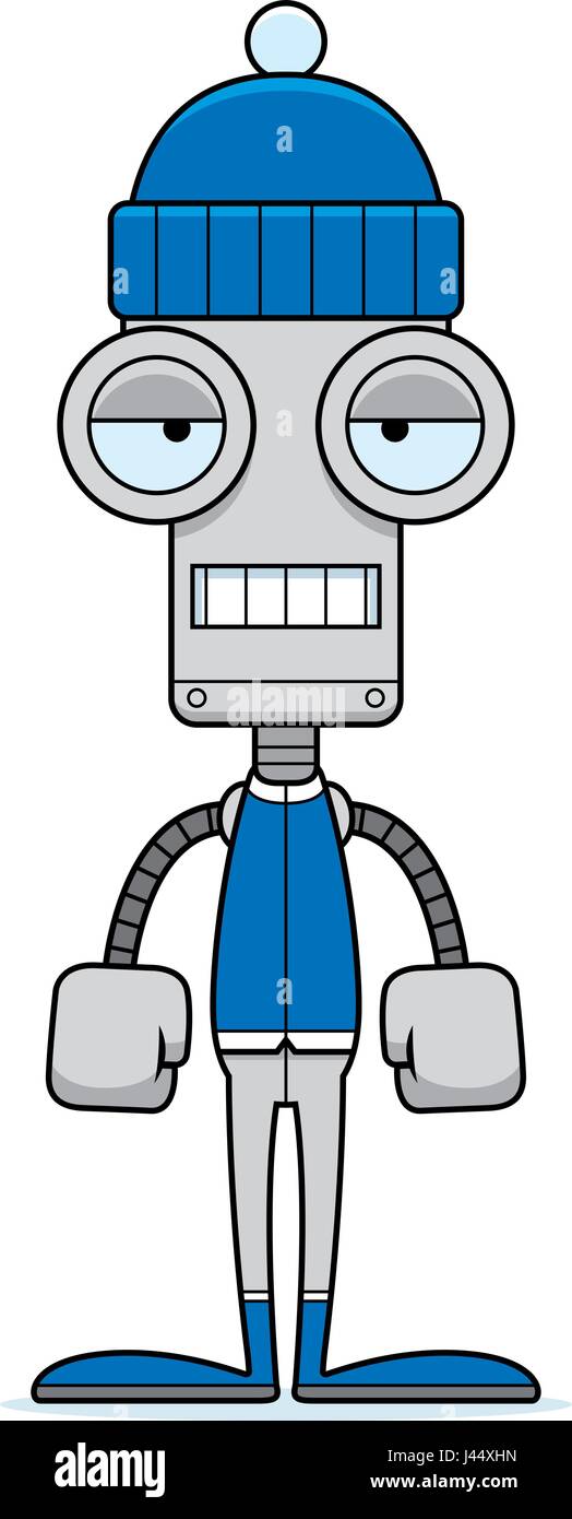 A cartoon winter robot looking bored Stock Vector Image & Art - Alamy