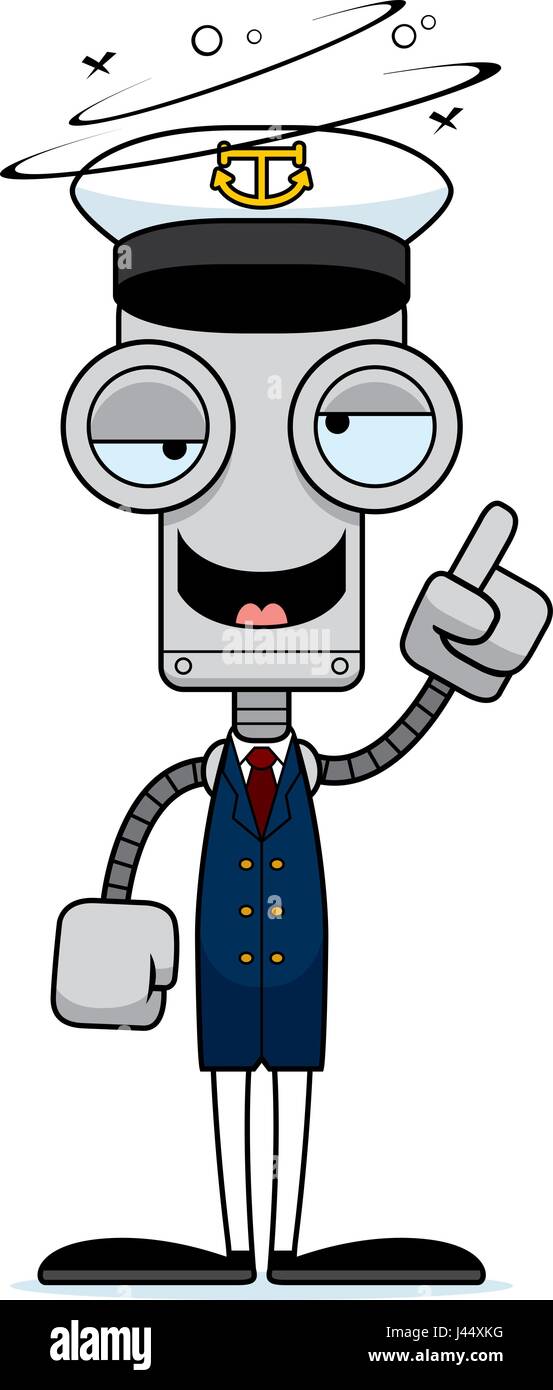 A cartoon boat captain robot looking drunk Stock Vector Image & Art - Alamy