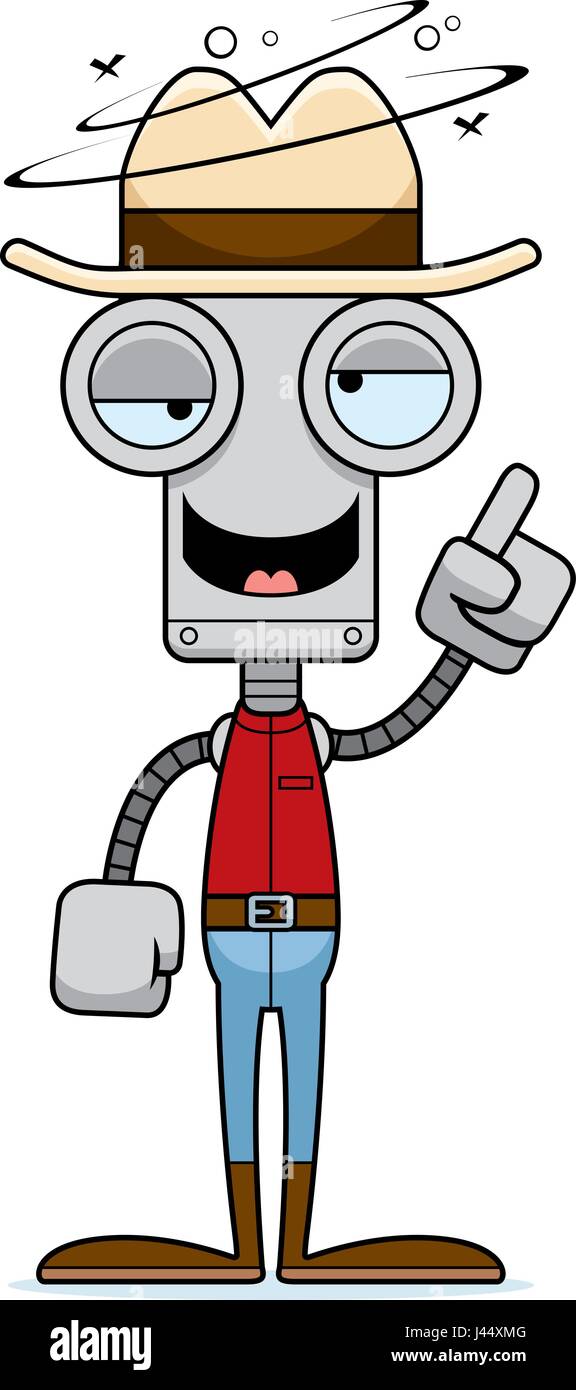 A cartoon cowboy robot looking drunk Stock Vector Image & Art - Alamy