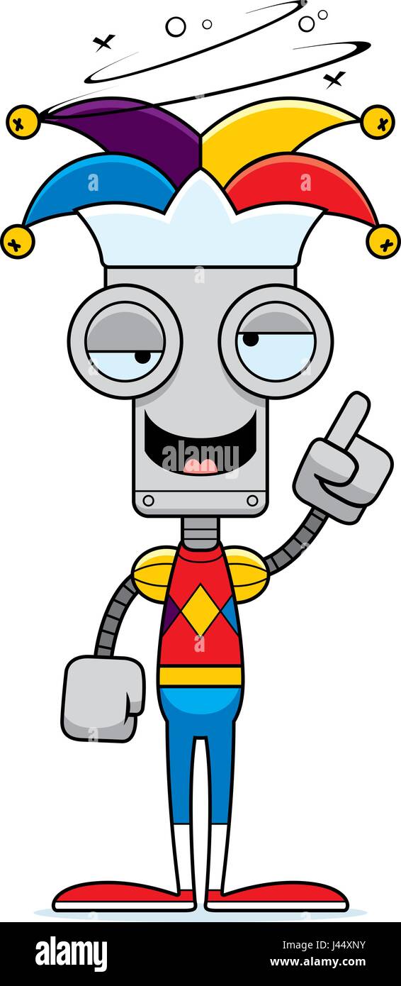 A cartoon jester robot looking drunk Stock Vector Image & Art - Alamy