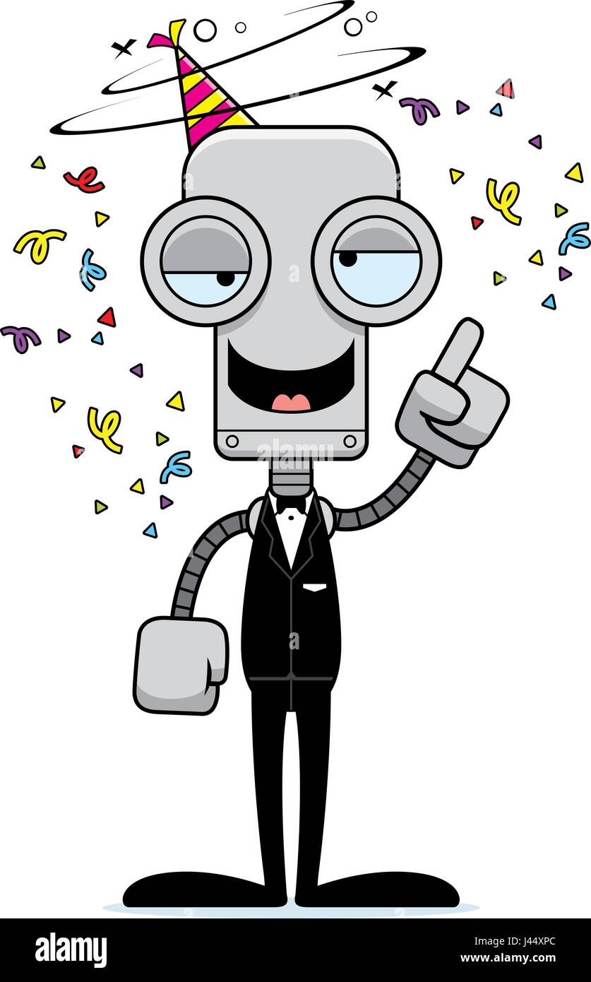 A cartoon party robot looking drunk Stock Vector Image & Art - Alamy