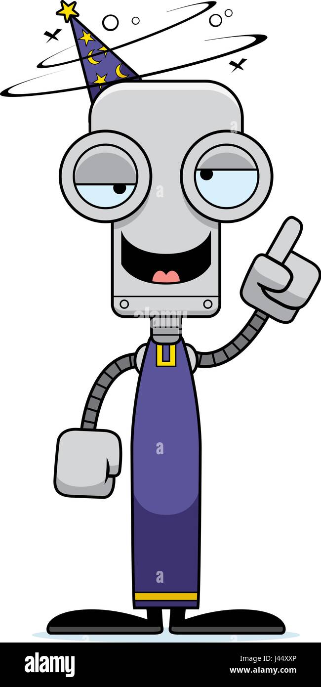 A cartoon wizard robot looking drunk Stock Vector Image & Art - Alamy
