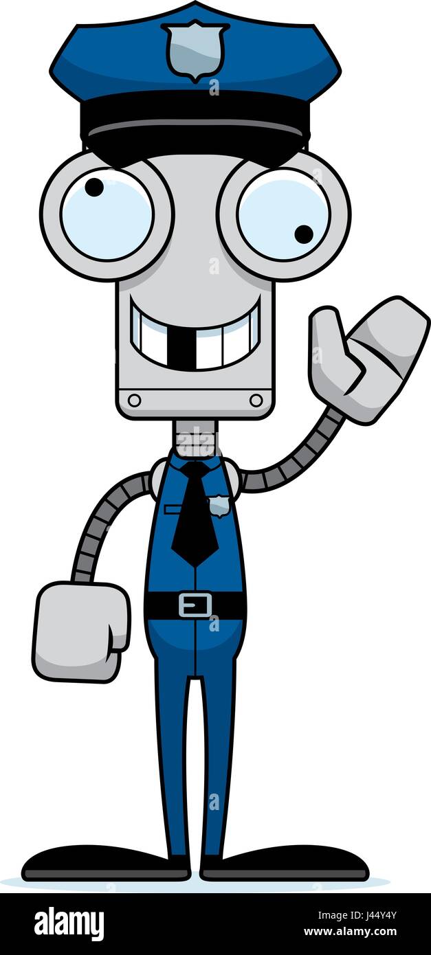 A cartoon police officer robot looking silly Stock Vector Image & Art ...