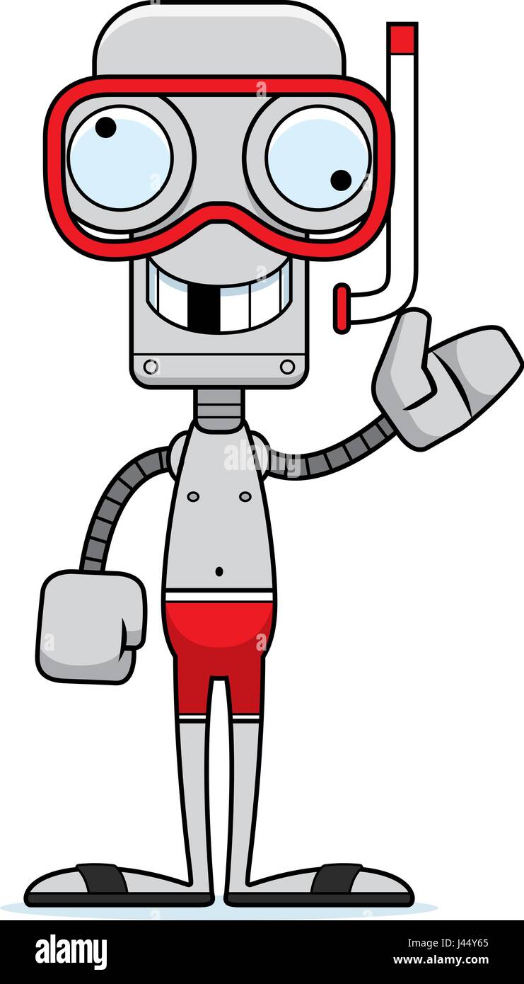 A cartoon snorkeler robot looking silly Stock Vector Image & Art - Alamy