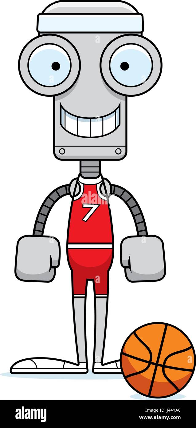 A cartoon basketball player robot smiling Stock Vector Image & Art - Alamy