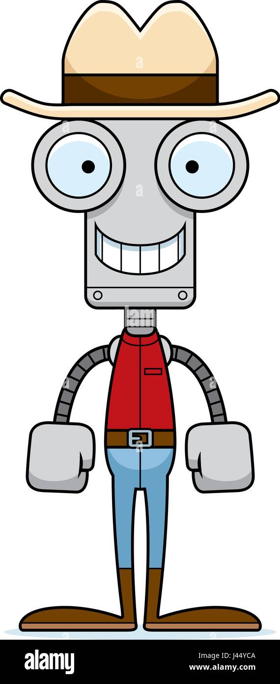 A cartoon cowboy robot smiling Stock Vector Image & Art - Alamy