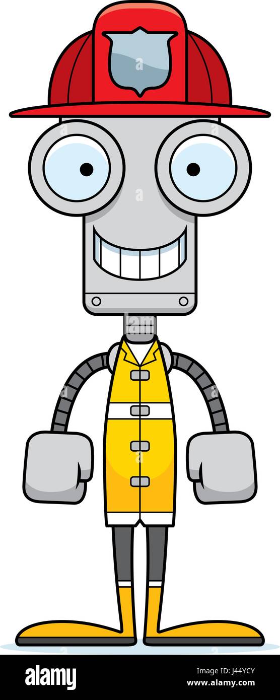 A cartoon firefighter robot smiling Stock Vector Image & Art - Alamy